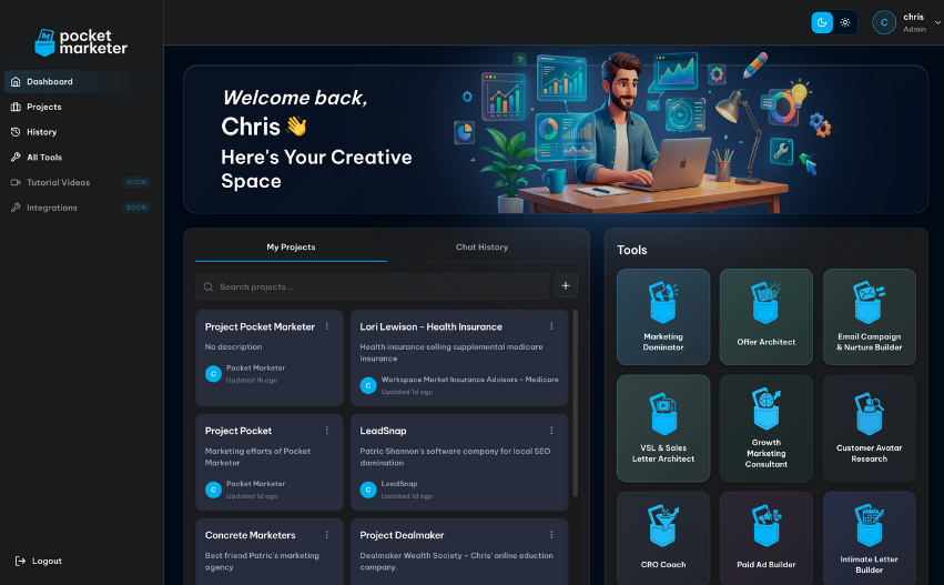 Pocket Marketer | AI Marketing Tool for Business Owners